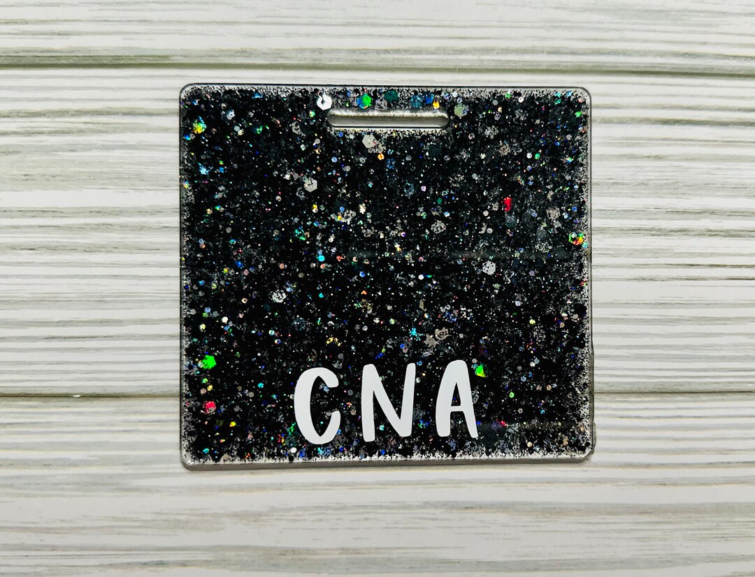 PERSONALIZED Glitter Badge Buddy Personalized Badge Holder - Etsy