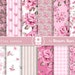 Pink Digital Paper Shabby Chic Paper Pack Roses Scrapbook - Etsy
