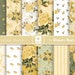 Yellow Digital Paper, Floral Scrapbook Paper, Roses Digital Paper ...