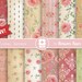 Vintage Digital Paper Roses Shabby Chic Scrapbook Paper Pack | Etsy