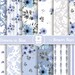 Shabby Chic Flowers Digital Paper Digital Collage Blue Flowers - Etsy