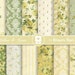 Vintage Digital Paper, Scrapbook Paper Pack, Yellow Scrapbooking Paper ...