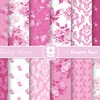 Shabby Chic Digital Paper Pack, Blue and Pink Floral Digital ...