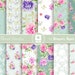 Teal Floral Digital Paper, Floral Digital Paper Pack, Vintage Scrapbook ...