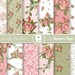 PINK Rose Floral Digital Paper, Floral Digital Paper Pack, Vintage ...