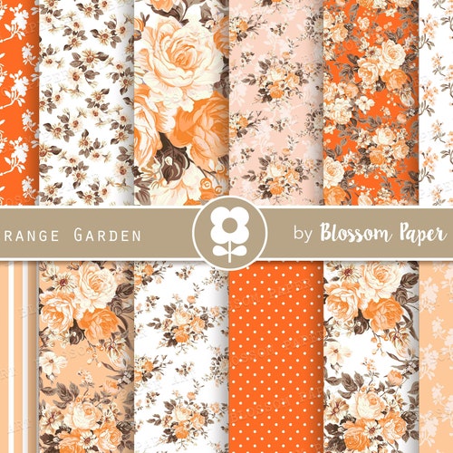 Yellow Digital Paper Floral Scrapbook Paper 85x11 Papers - Etsy