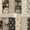 Victorian Digital Paper, Floral Digital Paper Pack, Roses Scrapbook ...