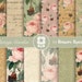 Rose Digital Paper Pack: Vintage Floral Scrapbooking (instant Download ...