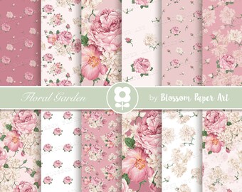 Pink Rose Paper | Etsy