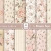 Rose Digital Paper, Floral Digital Paper Pack, Victorian Roses, Vintage ...