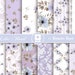 FLORAL Digital Papers Purple Scrapbook Paper Pack Digital | Etsy