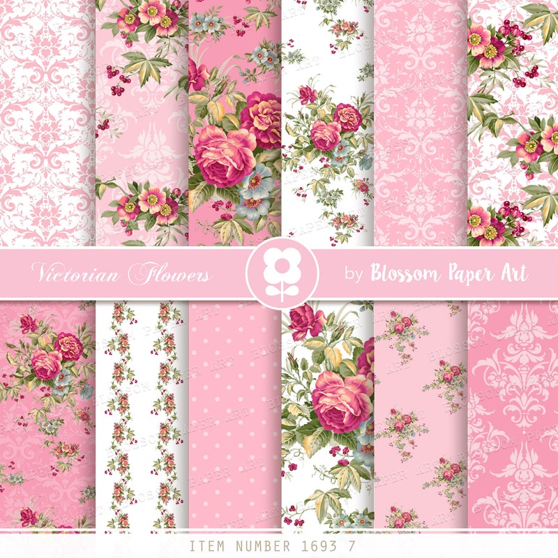 Roses Digital Paper - Etsy