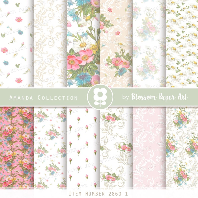 Shabby Chic Wallpaper - Etsy