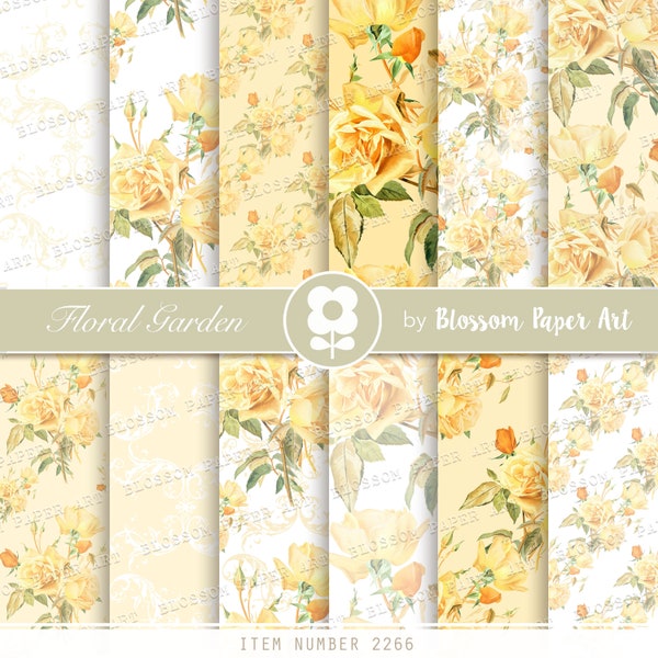 Roses Digital Paper - Etsy