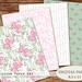 Pink Digital Paper, Floral Scrapbook Printable Sheets A4, 8,5x11, Junk ...