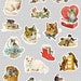 VINTAGE CATS Stickers Digital Collage Printable Stickers, Digital ...