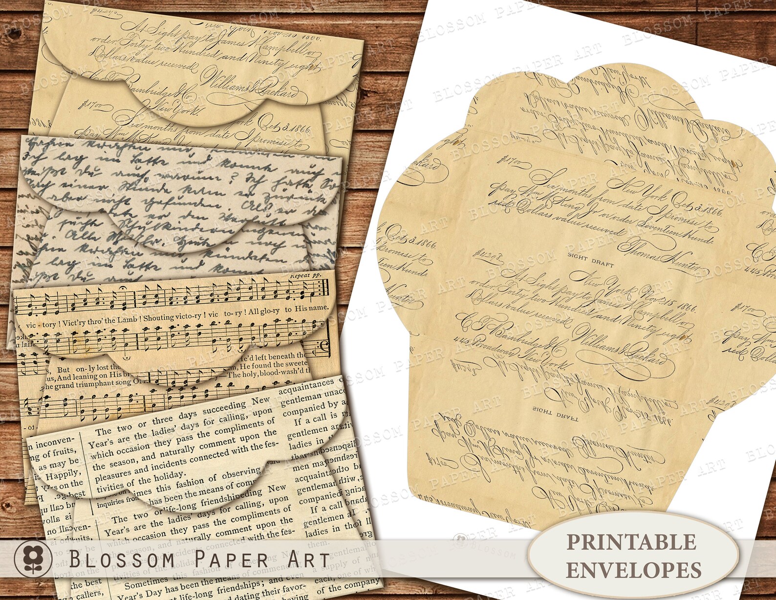 Vintage Envelopes Printable Envelopes Junk Journal | Etsy