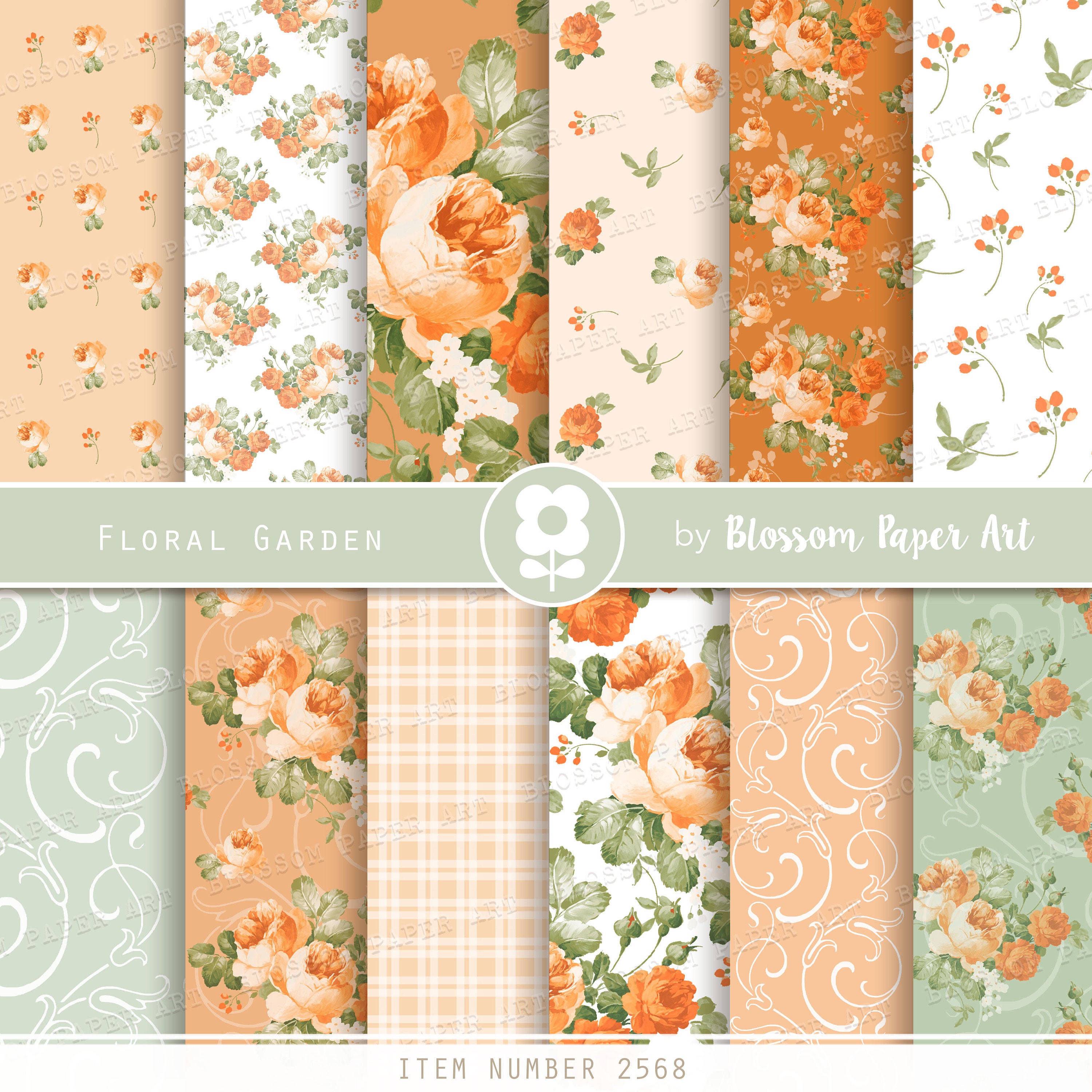 Orange Scrapbooking Paper