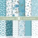 Teal Digital Paper Floral Digital Papers Floral Digital | Etsy