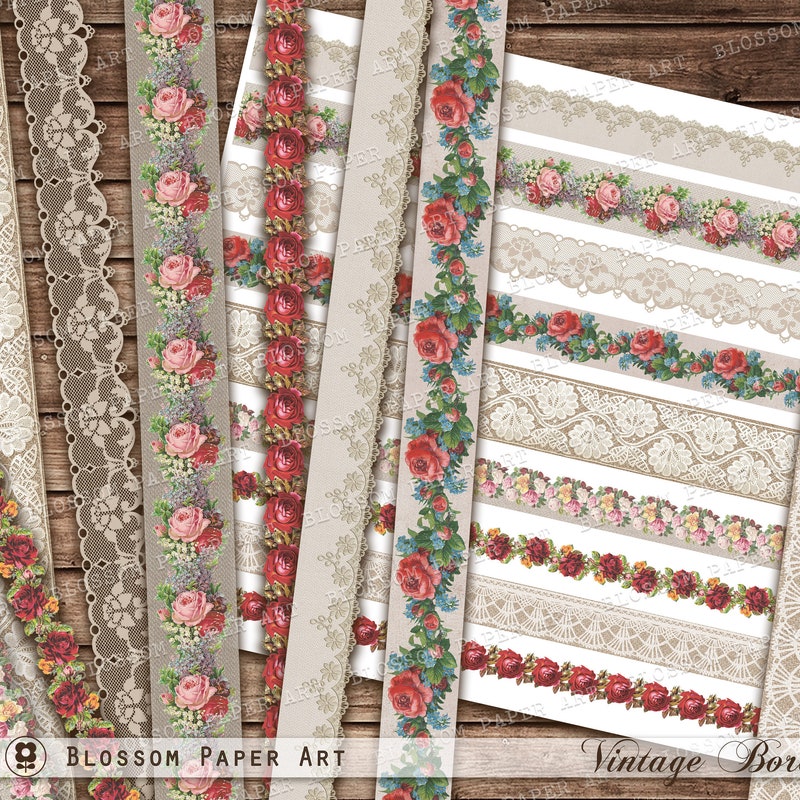 Floral Washi Tape Printable - Etsy