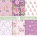 Purple Digital Paper, Floral Digital Papers, Floral Scrapbooking Paper ...