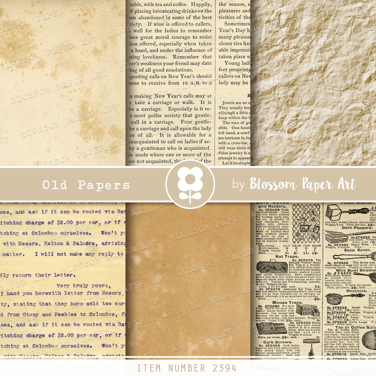 OLD PAPER PRINTABLE Digital Paper Collage Sheet Textures - Etsy