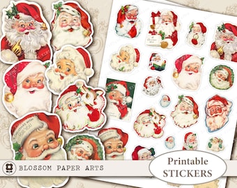 Santa Collage Sheet - Etsy