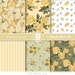 Yellow Digital Paper, Floral Scrapbook Paper, Roses Digital Paper ...