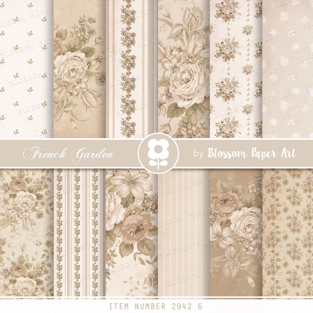 Vintage Rose Digital Paper Pack: Victorian Scrapbook Sheets (instant ...