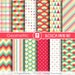 Rainbow Digital Paper Geometric Digital Papers Scrapbooking | Etsy
