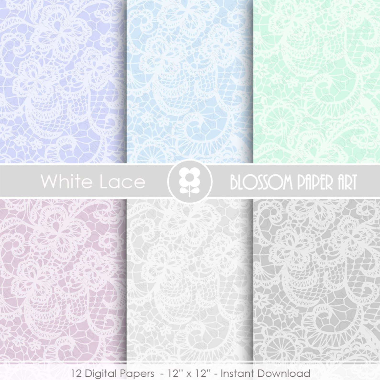 Lace Digital Paper Lace Papers Lace Scrapbook Digital Paper - Etsy