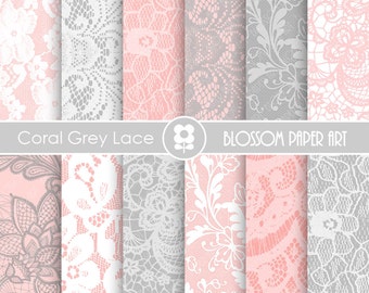 Lace Digital Paper | Etsy