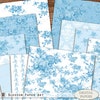 Teal Floral Digital Paper, Floral Digital Paper Pack, Vintage Scrapbook ...