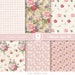 Shabby Chic Digital Paper Pack Vintage Digital Paper Roses - Etsy