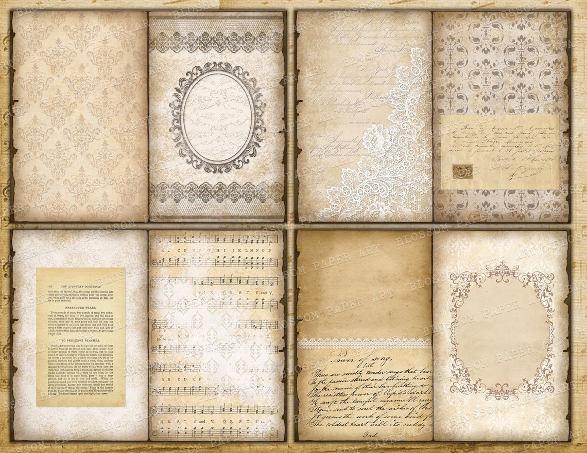 Vintage Journal Printable Pages Junk Journal Printable - Etsy