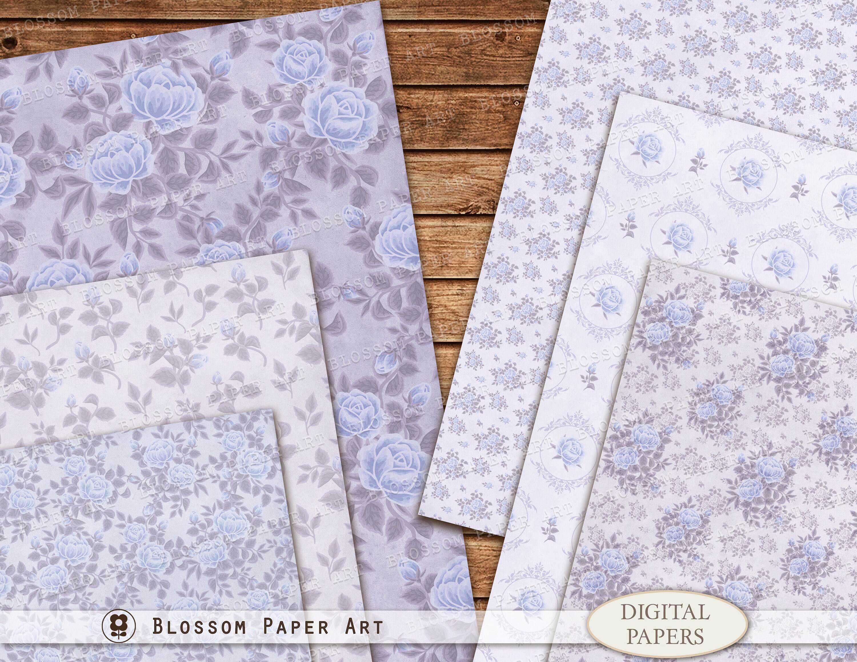 Vintage Digital Paper Shabby Chic Digital Paper Pack Roses - Etsy