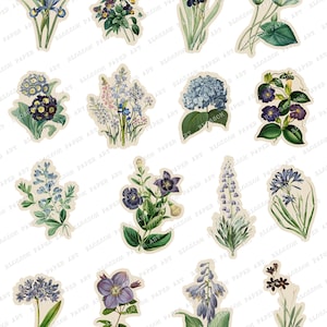 Digital Download FLOWERS Stickers Digital Collage Sheet Printable Sheet ...