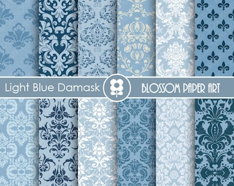 Damask Digital Paper | Etsy