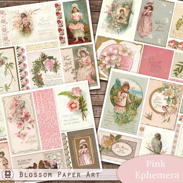 Shabby Chic Digital Ephemera - Etsy