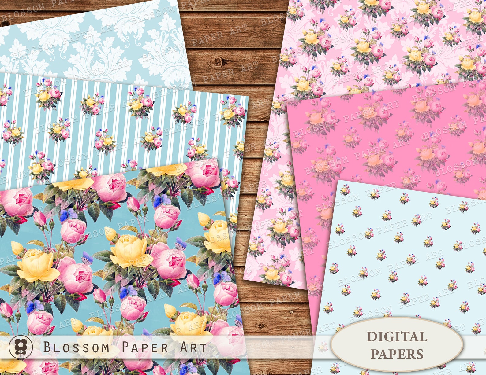 Floral Digital Paper Vintage Roses Digital Paper Pack Maroon - Etsy