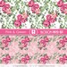 Rose Digital Paper, Floral Digital Paper Pack, Pink Garden ...