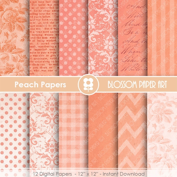 Damask Digital Paper - Etsy