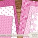 Hot Pink Rose Digital Paper: Shabby Chic Scrapbook Paper (instant ...
