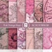 Maps Digital Paper, Pink Old Maps, Antique Maps, Digital Paper Pack ...