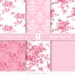 Pink Rose Digital Paper Floral Digital Paper Pack, Pink Wedding Vintage ...