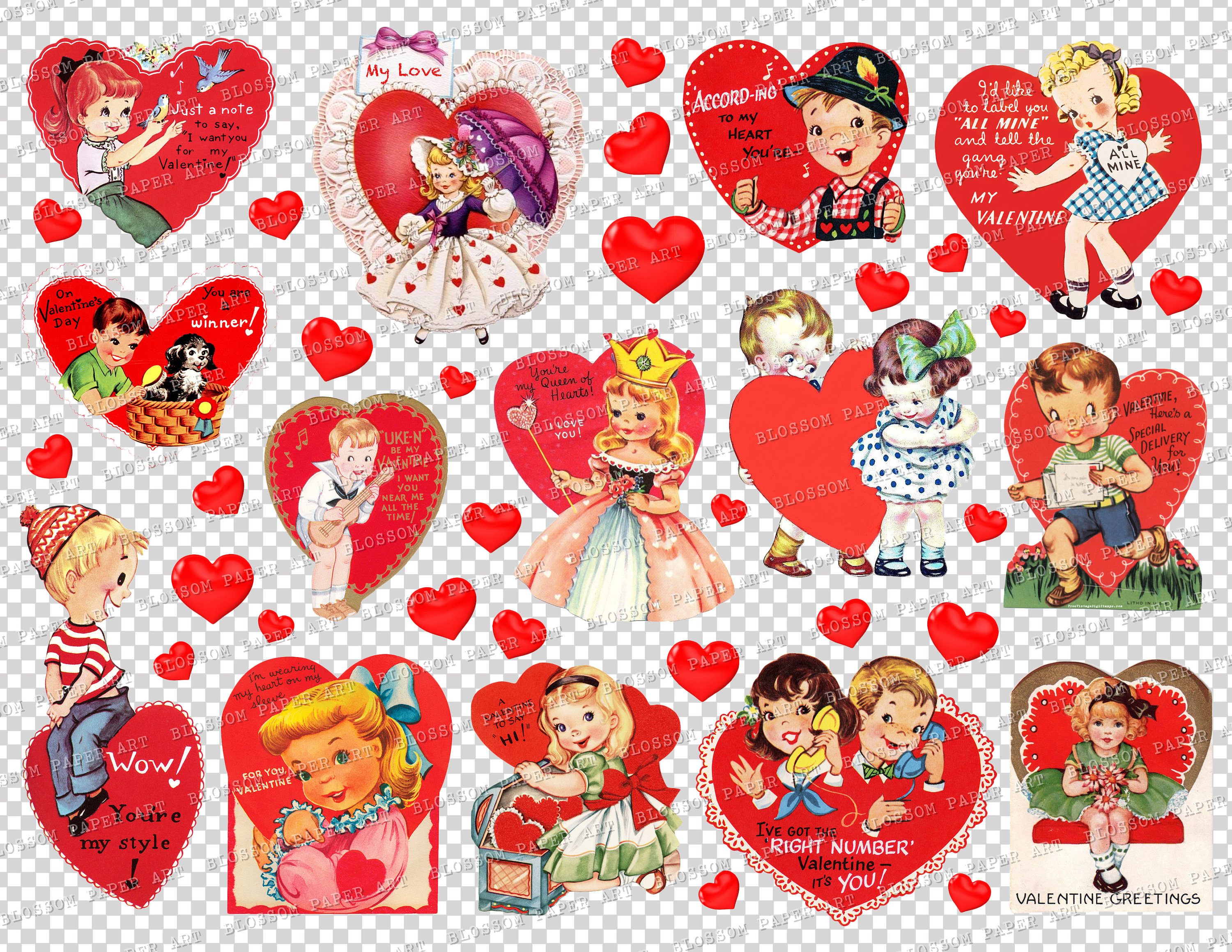 Vintage Valentine Images Printable Digital Download Vintage - Etsy