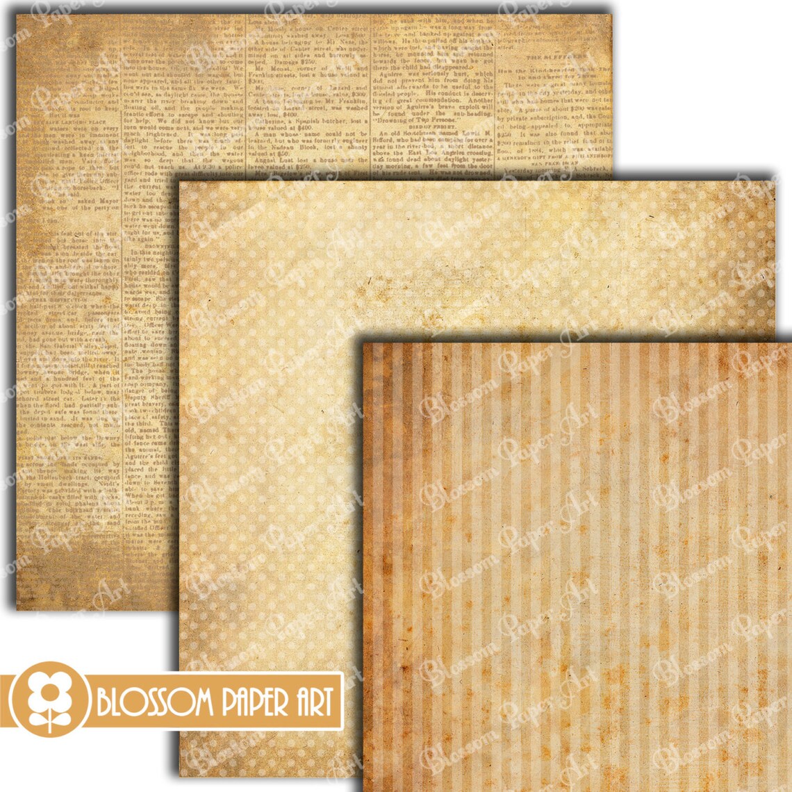 Digital Paper Old Papers Digital Scrapbooking Paper INSTANT | Etsy