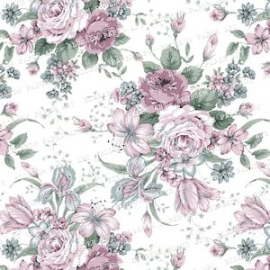 Vintage Wallpaper Printable Sheets, Victorian Rose Collage, Junk ...