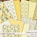 Yellow Digital Paper Floral Scrapbook Paper 85x11 Papers - Etsy