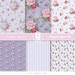 Rose Digital Paper Shabby Chic Digital Paper Pack Vintage - Etsy